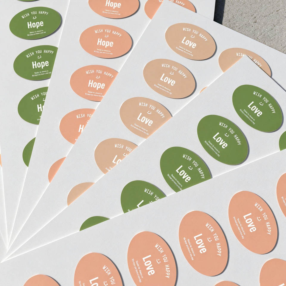 Minimalist INS Style Round Labels Gratitude Wishes Office School Home ...