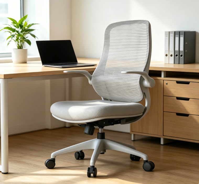 Modern Ergonomic Swivel Office Chair with PU Breathable Mesh Back ...