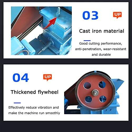 220V Mini Jaw Crusher Machine 2.2KW Industrial Shredder for Ore & Coal ...