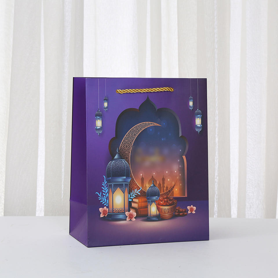 New Design Ramadan Eid Mubarak Paper Gift Bag Ramadan Kareem Middle ...