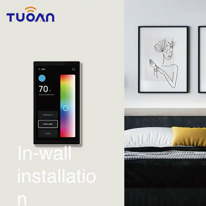 2024 Tuya Multi-function Touch Screen Control Panel Smart Home Central Control Voice Scenes 5 ...