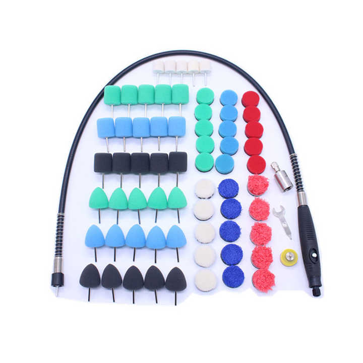 1-inch Car Detail Polishing Sponge Set of Clamp Rod Flexible Shaft ...