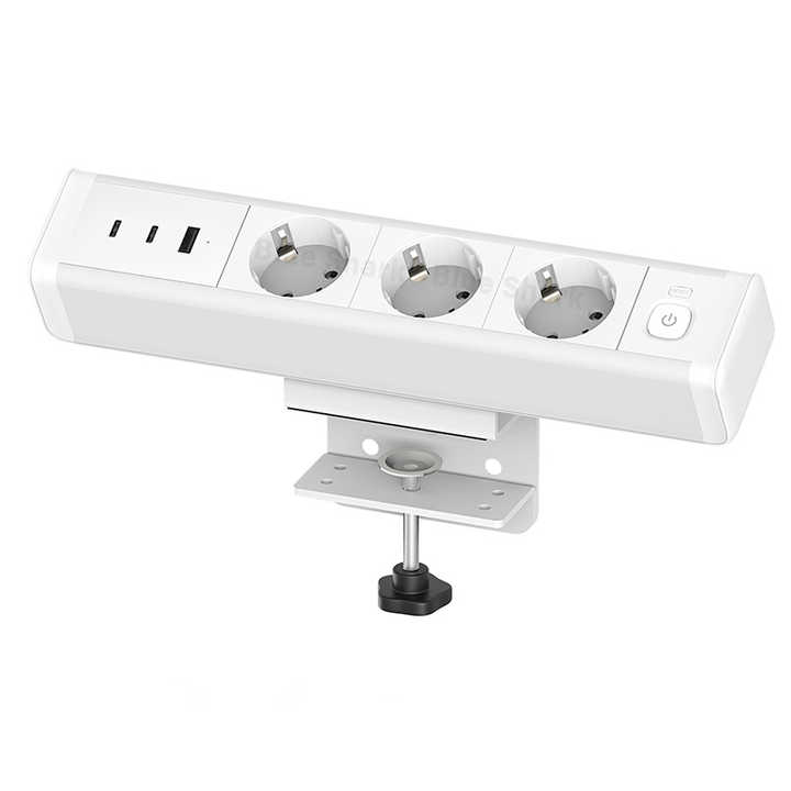 Removable Clamp Power Outlet - 65W USB-A Mountable Desk Socket
