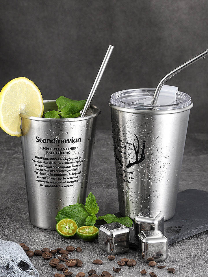 Industrial-style 304 Stainless Steel Cylindrical Cup Beer Mug Instagram ...