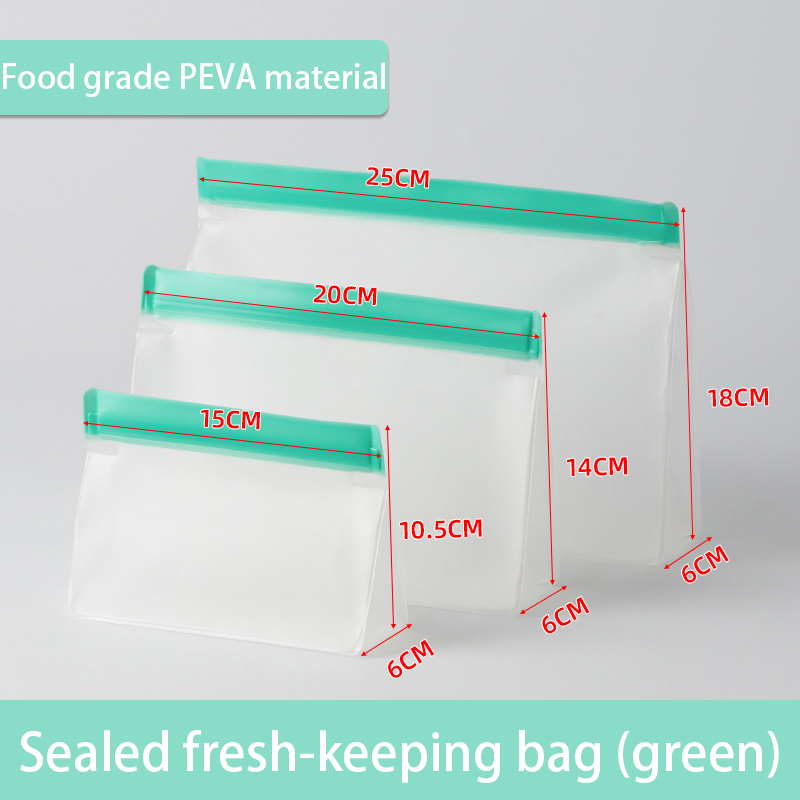 Custom Reusable Silicone Airtight Food Storage Bag Food Fresh ...