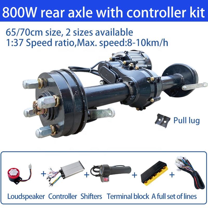 70cm 1:37 800W Electric Trolley Car Rear Drive Axle Belt Controller Kit ...