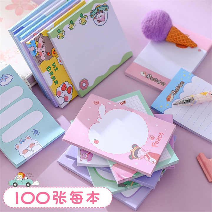 Custom Printed Kawaii Multi Color Self Adhesive Post Notes Memo Pads ...