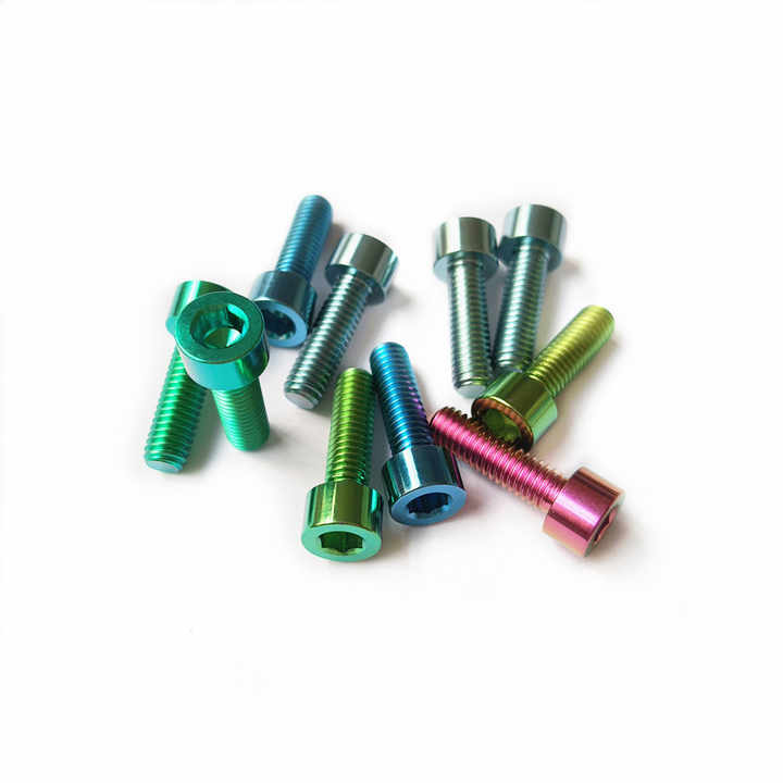 GR5 Titanium Bolts M6*20mm Multiple Colors Round Head Bolts High ...