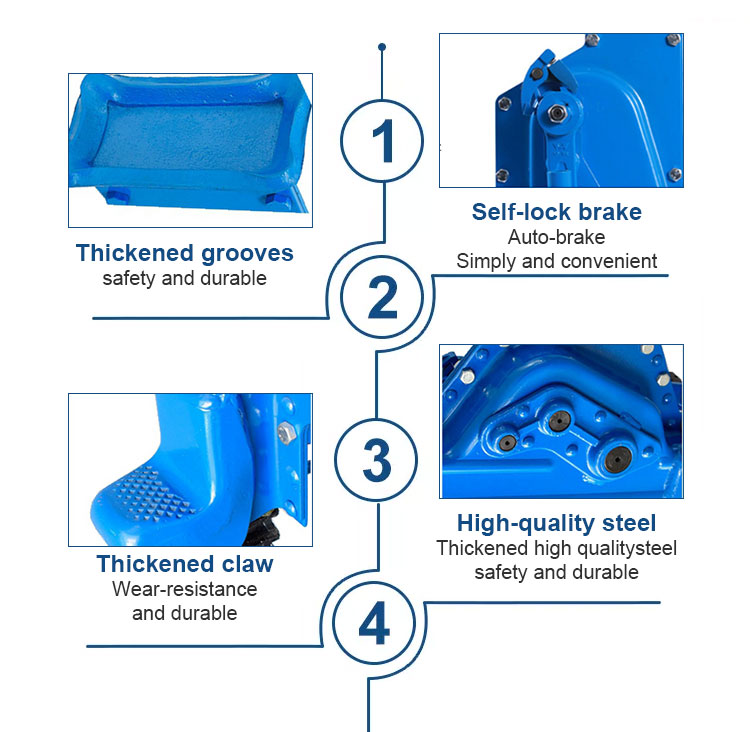 China Hand manual Operated Lifting Mechanical Toe Ratchet Jack Hand ...