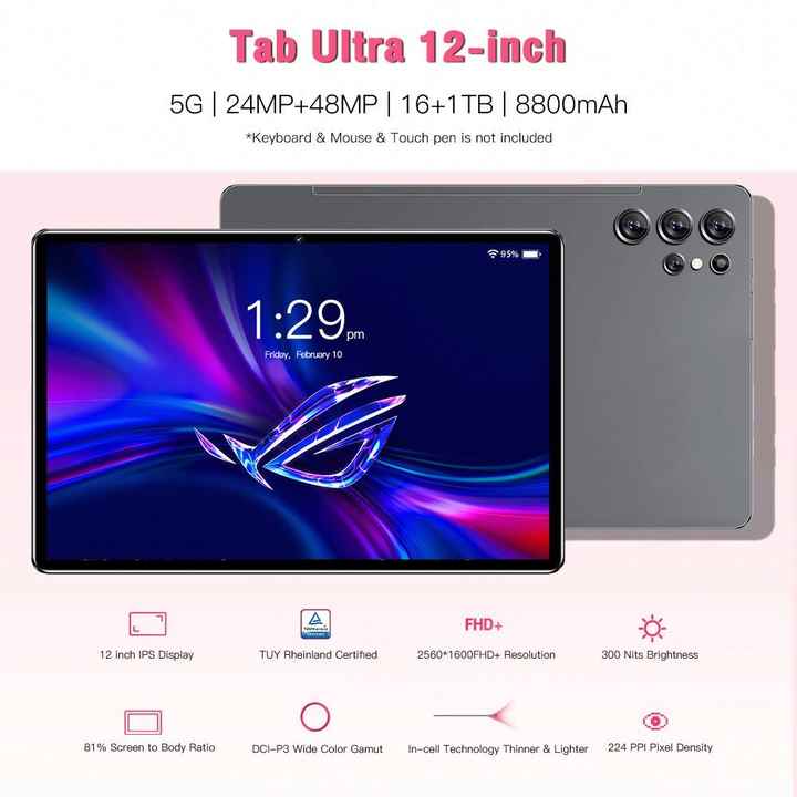 Smart Tablet with 16GB RAM and 512GB ROM GPS Enabled Capacitive Touch ...