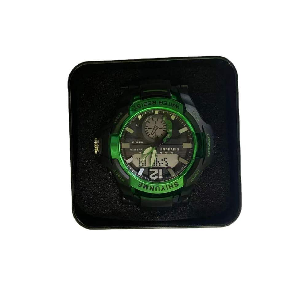 Elegant Square Watch Box with Clear Window - Black Metal Display Case ...