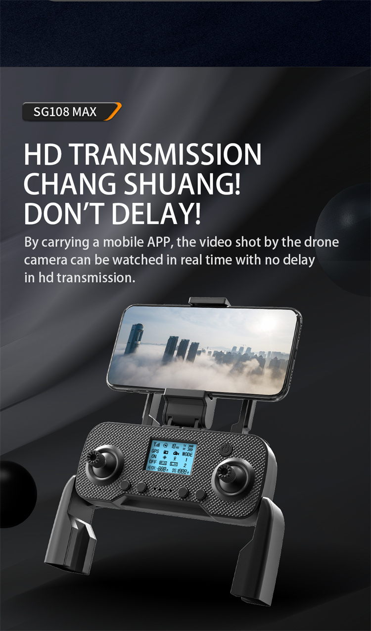 SG108 MAX - 4K Mini Drone 2-Axis Gimbal Professional Camera 5G WIFI FP ...