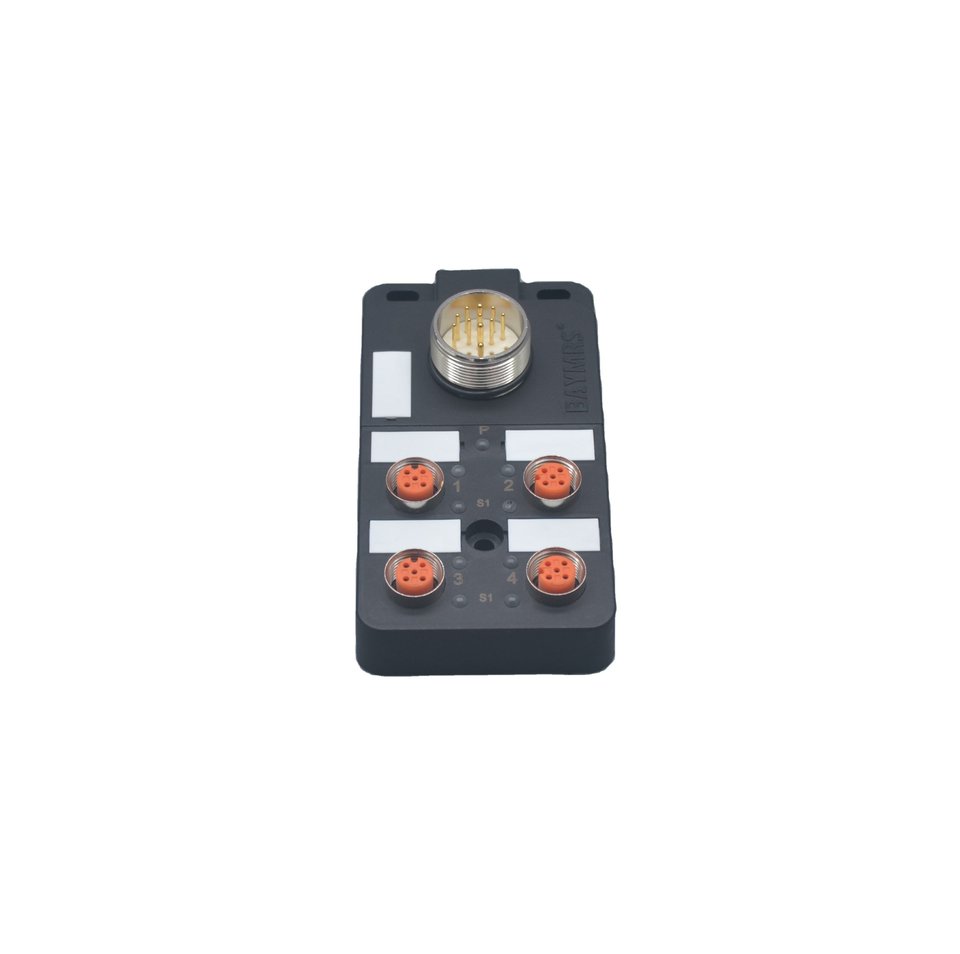 BAYMRS M12 4-Port Industrial Distribution System with Double Signal M23 ...