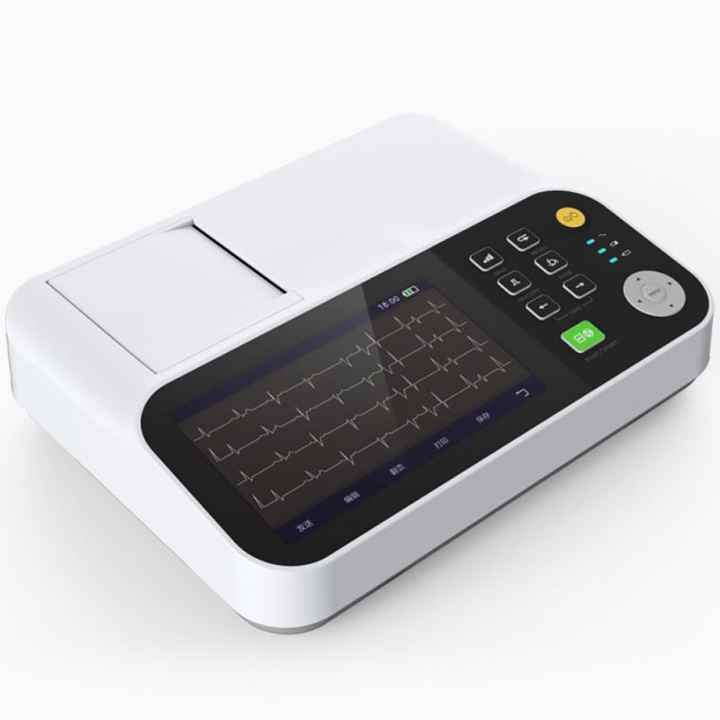 Portable 6 Channel 7 Inch Touch Screen Recorder Holter ECG Device ...
