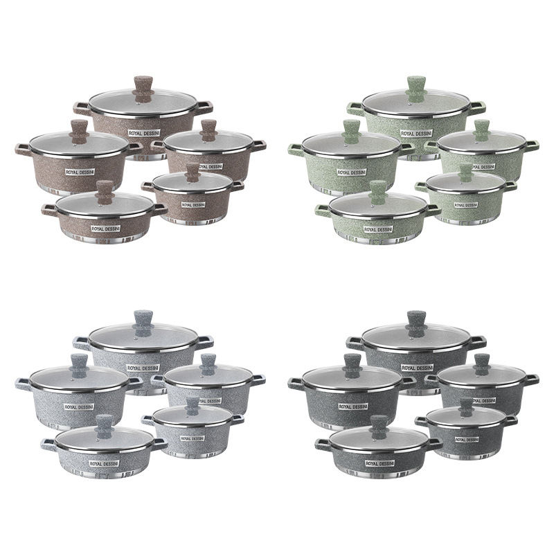 Factory Hot Selling Aluminum Alloy 10pcs Die Cast Soup Pot Casserole ...