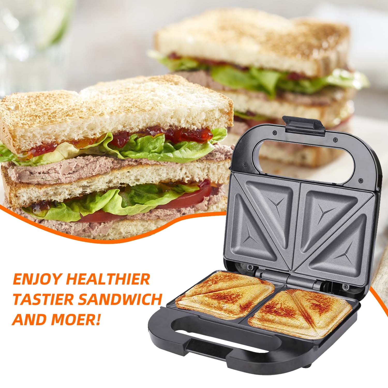 Buy Wholesale China Home Breakfast Sandwich Maker Deep Grid Sandwich ...