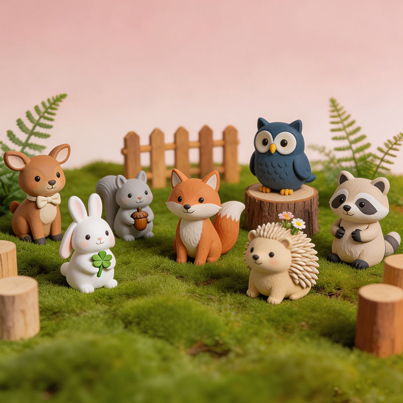 Mini PVC Cartoon Animal Action Figures Novelty Design Plastic Model ...