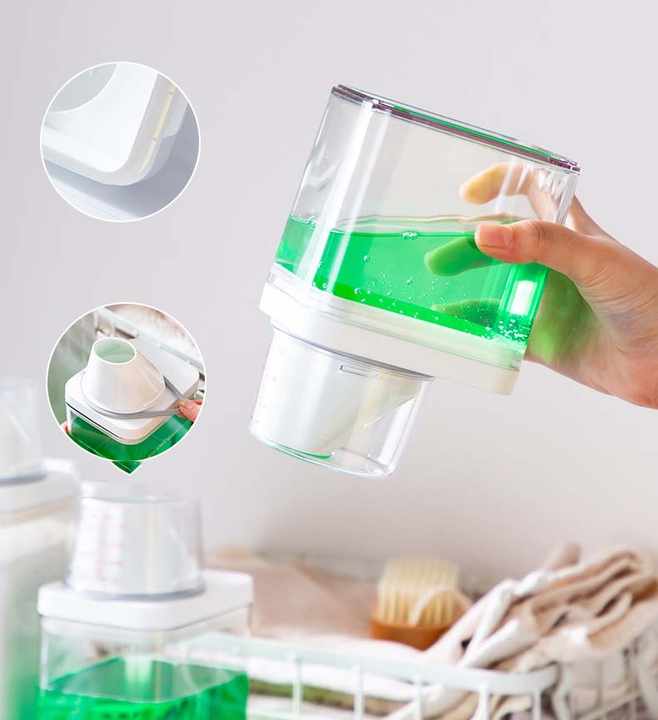 Laundry Powder Container, Laundry Detergent Dispenser with Lids ...