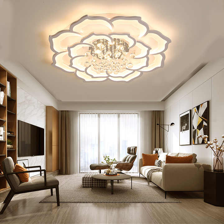 Zhongshan City Lighting Luxury LED Ceiling Light - Creative Lotus Shaped