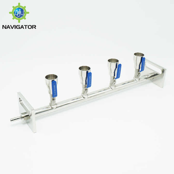 Filter Funnel Manifold - 4 Branch Glass Funnel for Vacuum Filtration