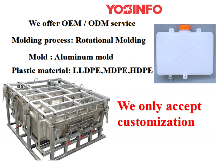 Only Accept Customization Rotomolded Plastic Gas Fuel Tank High Density ...