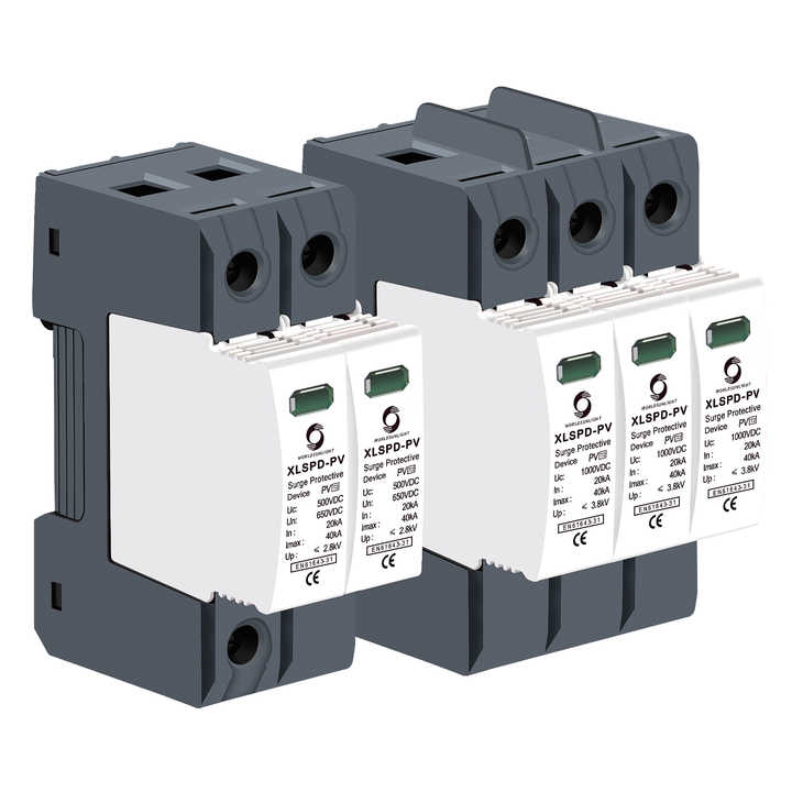XLSPD-PV CE TUV Solar PV 20ka-40ka 2P 3P DC 500V-1500V SPD