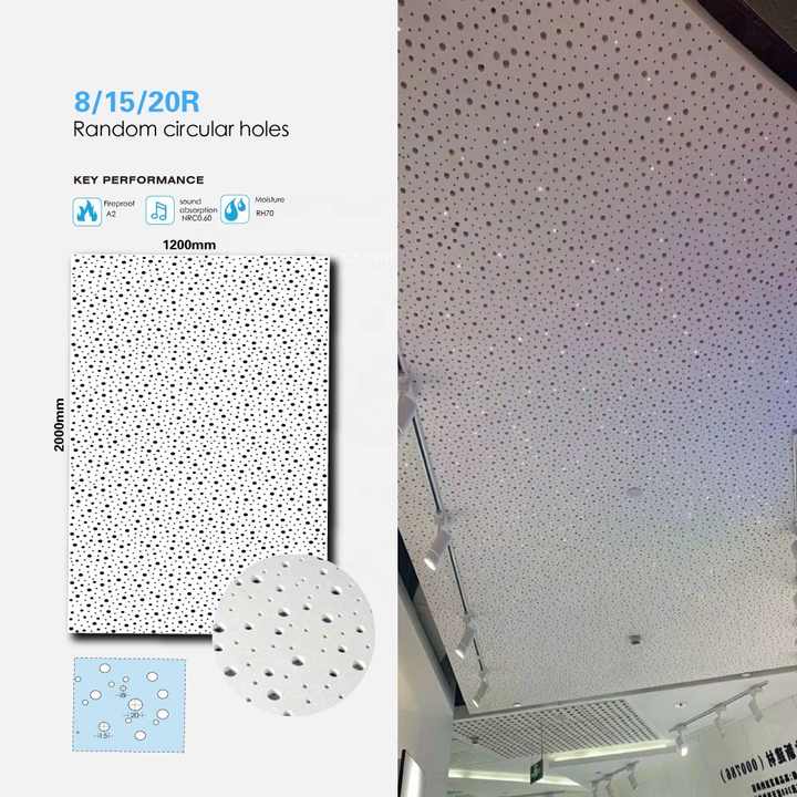 Gypsum Ceiling Wall Panels Plaster Perforated Plasterboard 12mm Thick ...