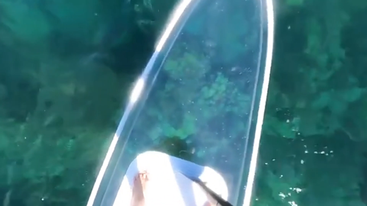 3m Transparent SUP - See through Surfboard with Clear Window