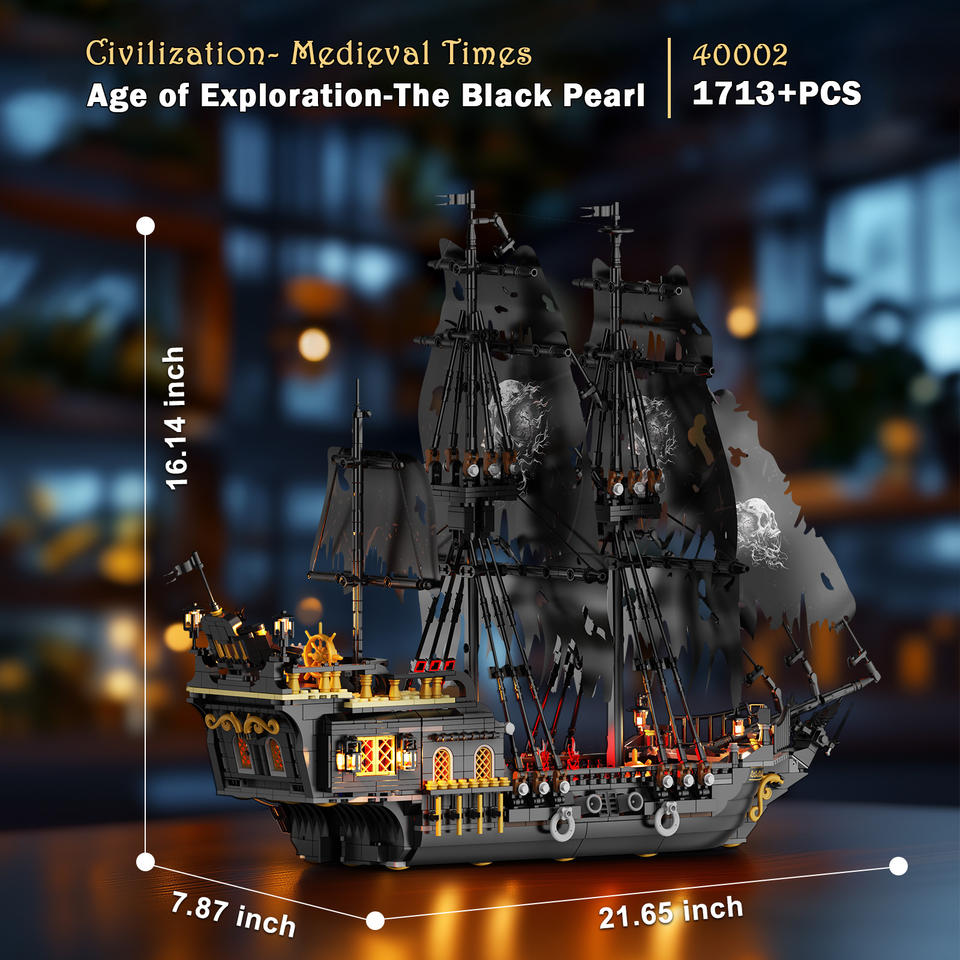 Black Pearl Modern Buildings ABS Plastic Educational Building Block Set ...