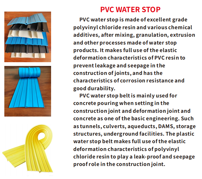PVC Water Stop Seal European Standard Extruded PVC Water Stop Embedded ...
