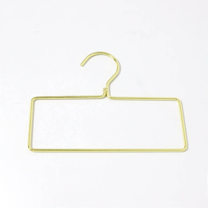 Round Rectangle Shape Gold Color Metal Wire Scarf Display Hanger ...