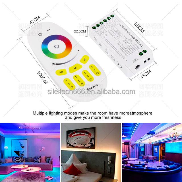 4 Zone Wireless RGBW LED Strip Controller DC5-24V 3 1 Universal LED ...