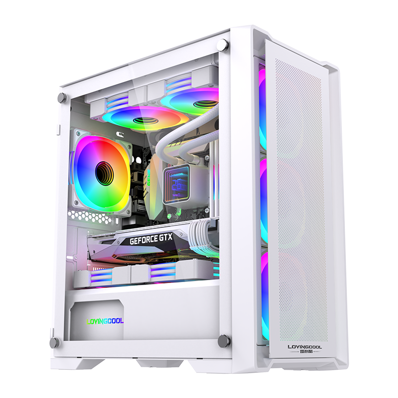 LOVINGCOOL Vertical Gaming Computer Cases and Towers Metal PC ATX Tower ...