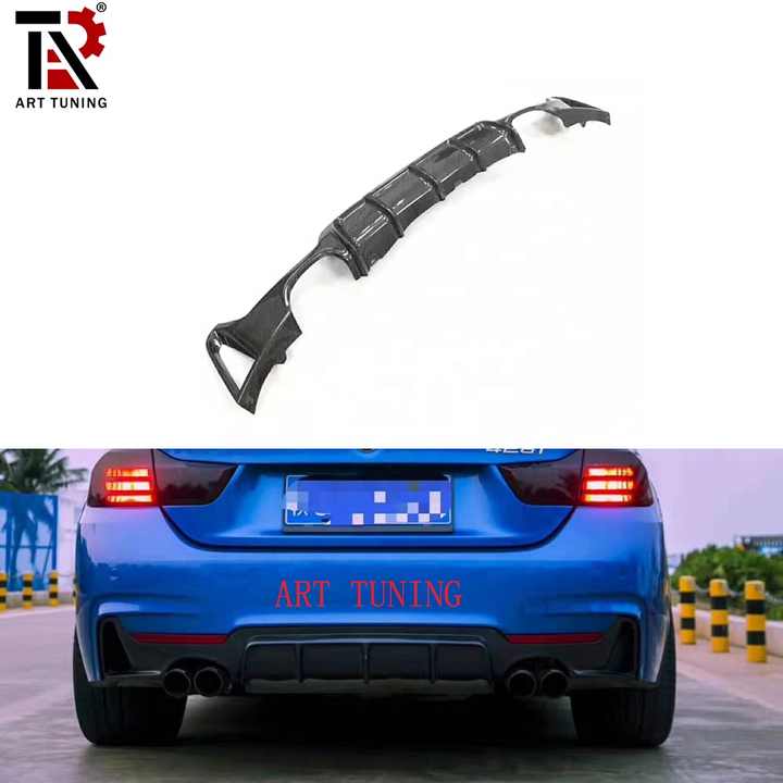 MP Style Carbon Fiber Rear Diffuser Sporty Bumper Fit for BMW 4 Series ...