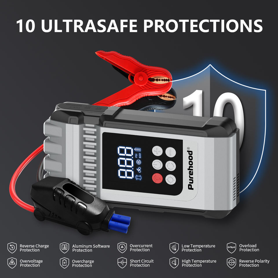 OEM Jump Starter with Air Compressor Digital Screen Full Solution Kit ...