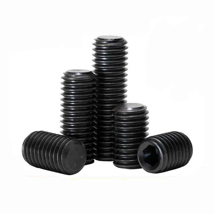 Grade12.9 Hexagon Socket Set Screws with Flat Point DIN 913 Black Finish Carbon Steel| Alibaba.com