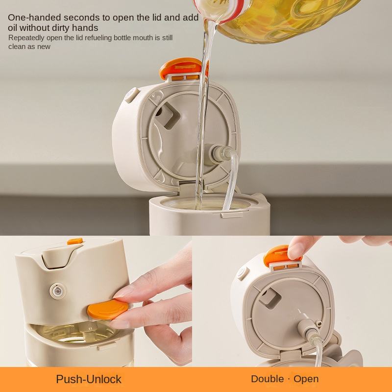 530 ml Cooking Oil Olive Oil 2 In1 Spray Bottle with Spout Low-Fat Oil ...