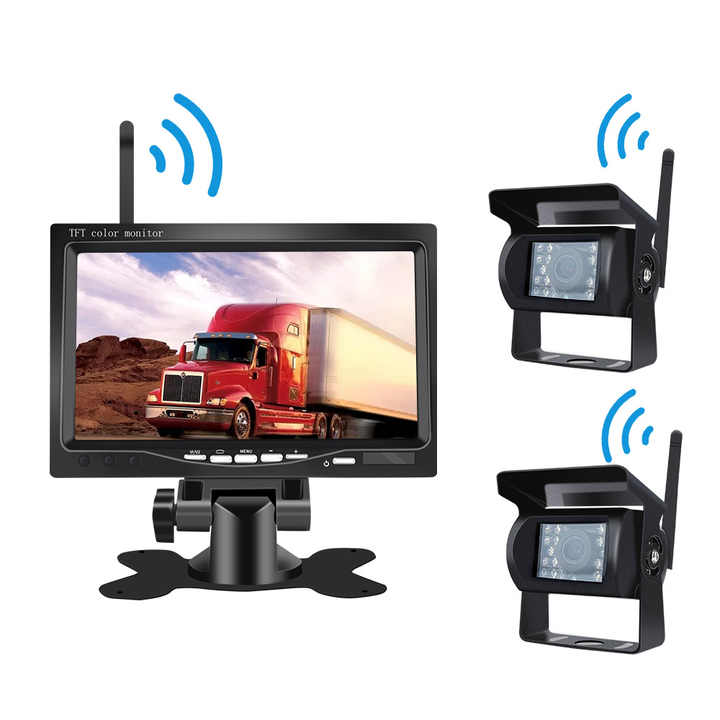 Rearview Wireless Kit - 7 Inch TFT LCD Monitor & Backup Camera