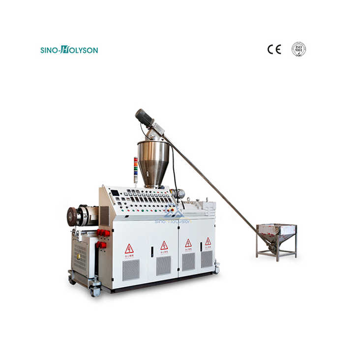 Sino-Holyson HSJZ-55/110mm Plastic PVC Conical Twin Screw Extruder ...