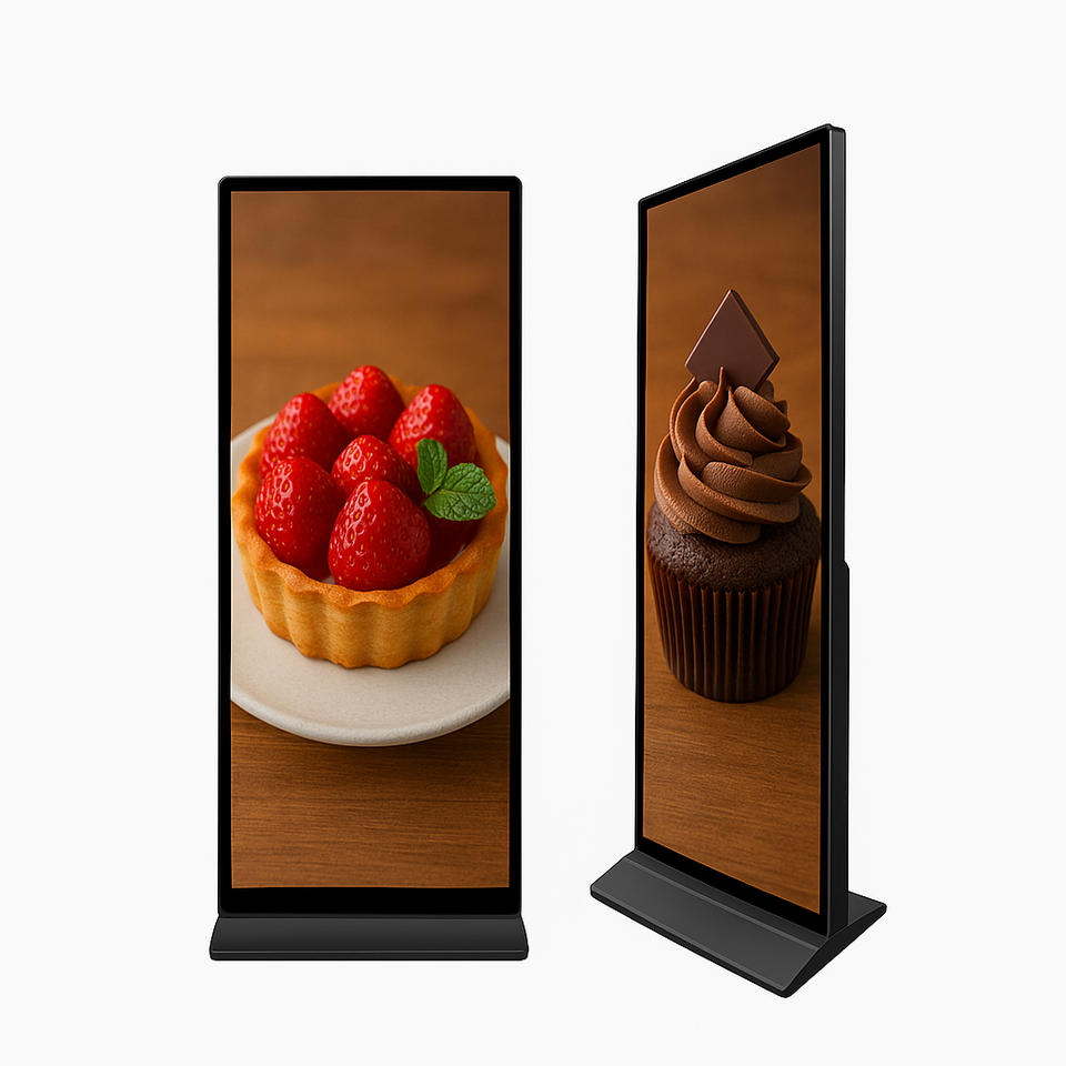 Full Screen Vertical LCD Touch Screen Indoor Advertising Display Player ...
