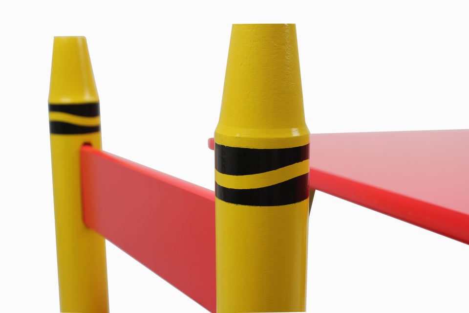 Toffy & Friends Wooden Kids Crayon Table and Chair Set