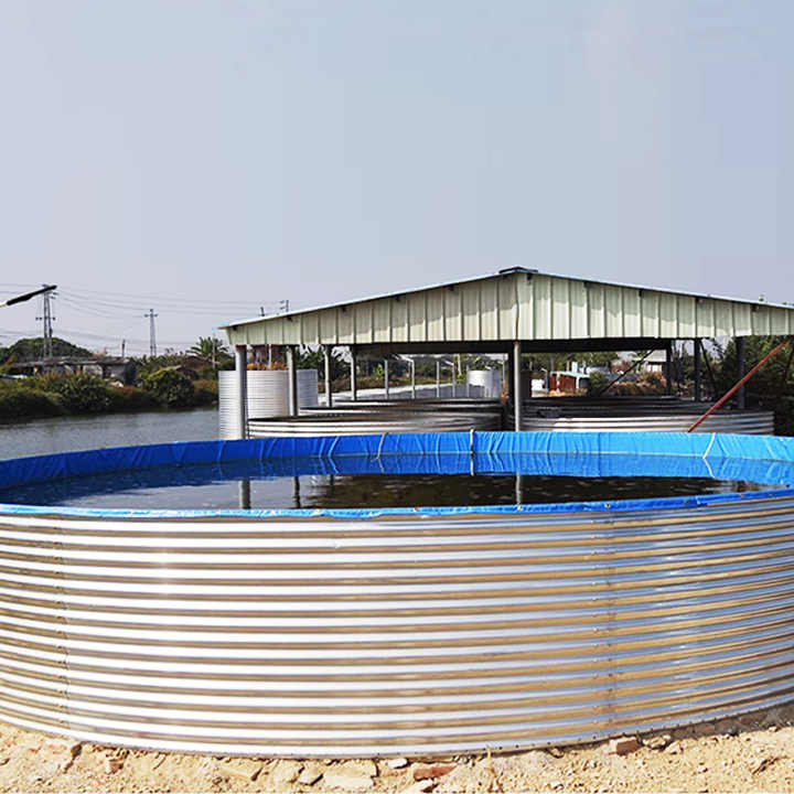 Custom Modular Cylindrical Corrugated Galvanized Steel Water tank for ...
