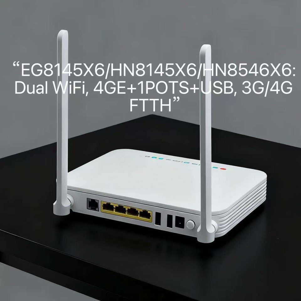 HN8546X6 XG-PON GPON EPON 4GE WiFi6 Dual Band SC UPC Connector FTTH ONU ...