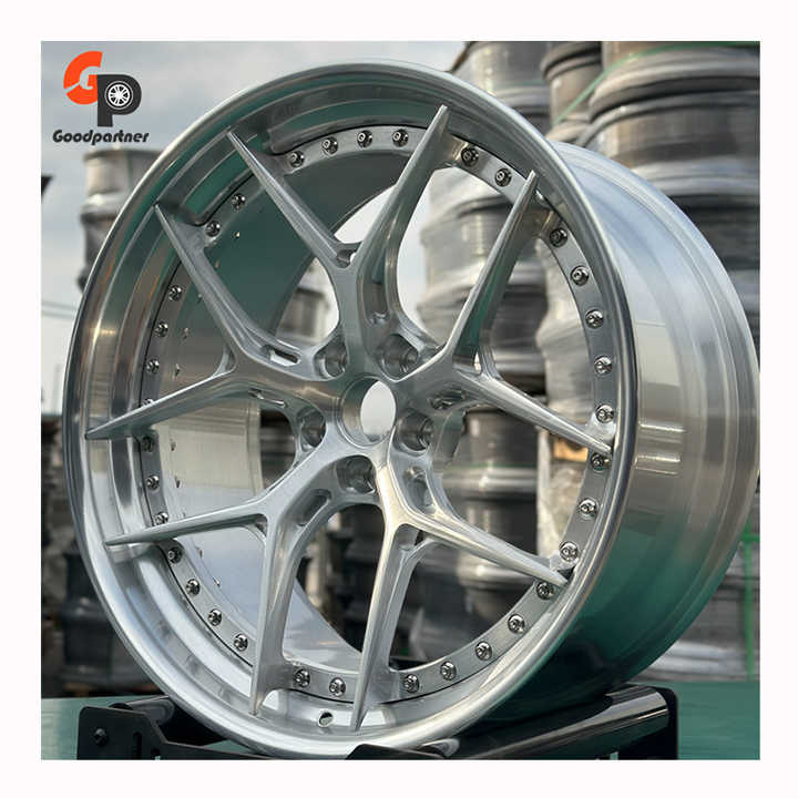 Custom Forged Wheel Brushed Silver 5 Spoke 5X114.3 5X120 16Inch 17Inch ...