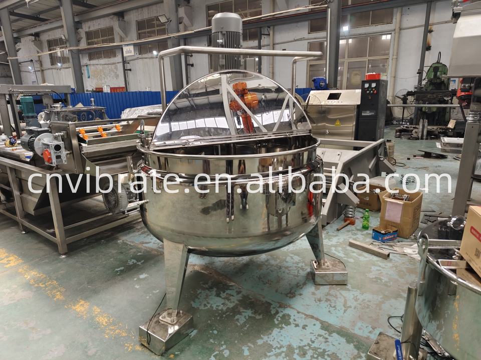 VBJX 100l 150l Industrial Steam Electric Heated Double Jacketed Kettle ...