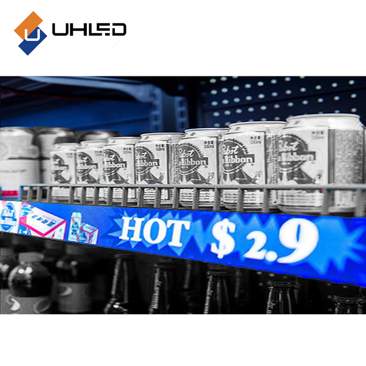 UHLED Digital LED Screens - Shelf-Edge Displays for Supermarket Shelves