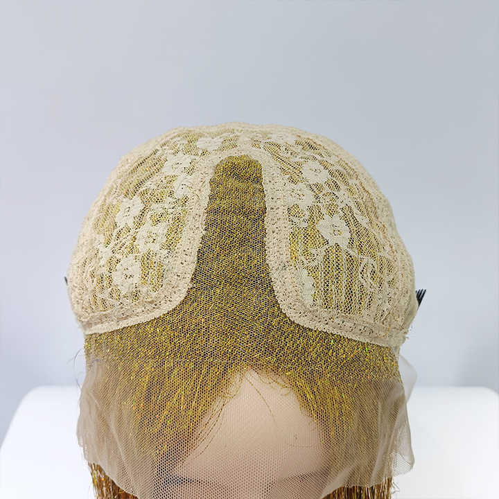 Wholesale High Quality White Color Full Tinsel Lace Front Wigs