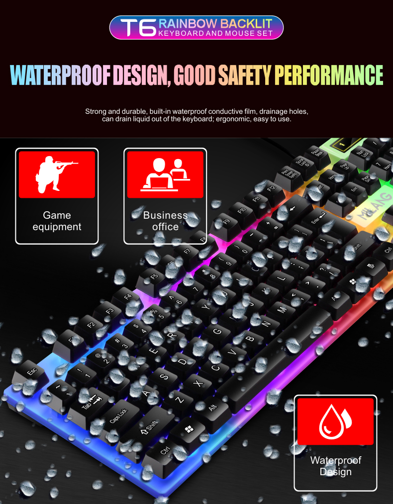 Manufacturer Wired Gaming Luminous Keyboard And Mouse Set For Office ...
