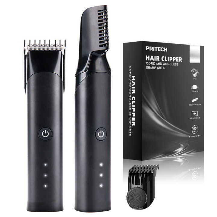 Pritech 2-in-1 Hair Clipper - Cordless Body Hair Trimmer