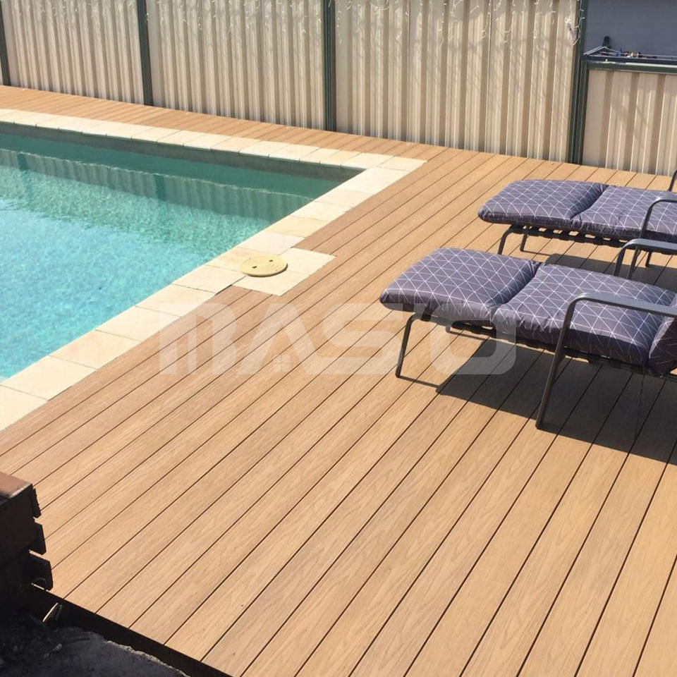Waterproof Outdoor WPC Decking 18mm Teak - Weather Resistant & Eco ...